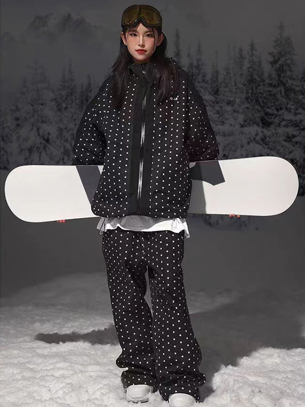 Women's Mountain Fancy Polka Dot Stars Freestyle Snow Suits | Snowverb ...