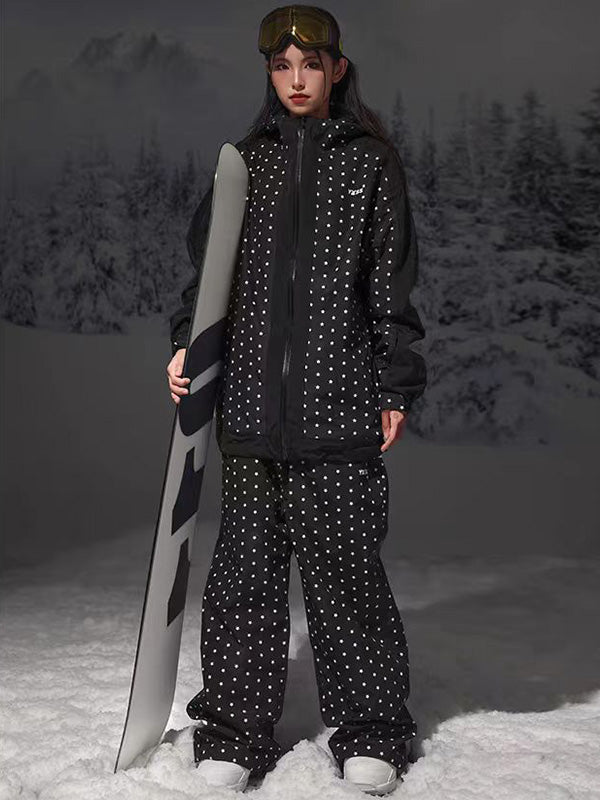 Women's Mountain Fancy Polka Dot Stars Freestyle Snow Suits | Snowverb ...