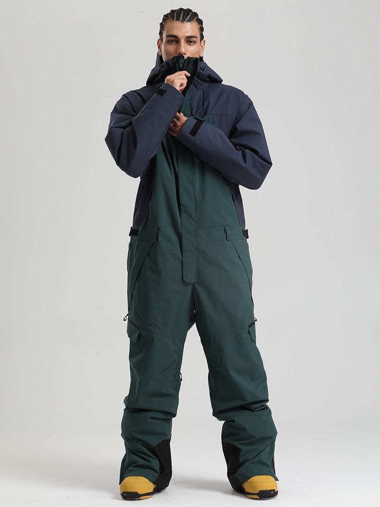 Men's Backcountry Explorer One Piece Cargo Ski Suits Full Body Snowsui ...
