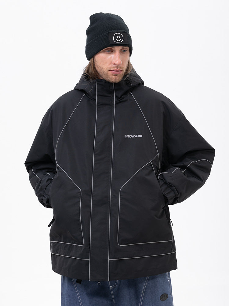 Men's All Weather Mountain Chill Reflective Snow Jacket – Night Skiing ...